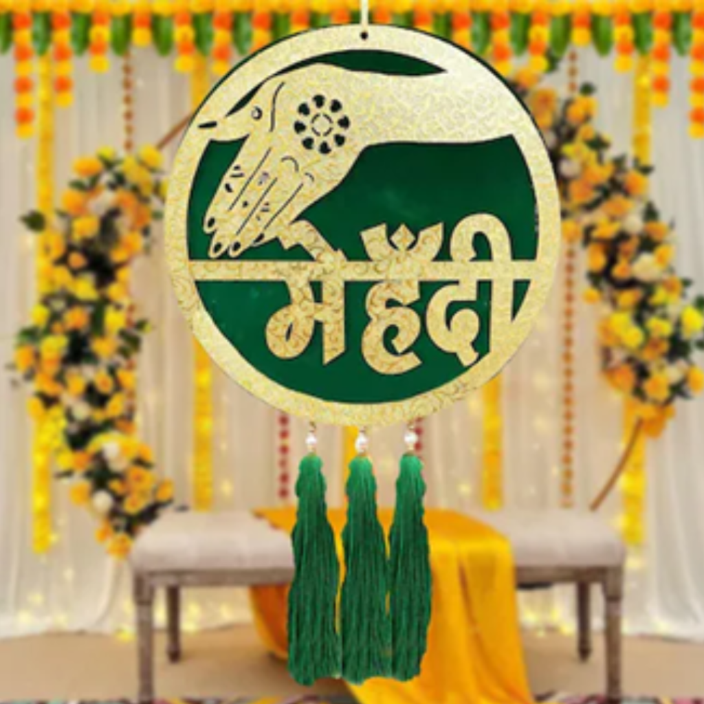 Haldi/Mehandi Hanging Decoration Set Of 2 Pieces - Shadi Decor Concept